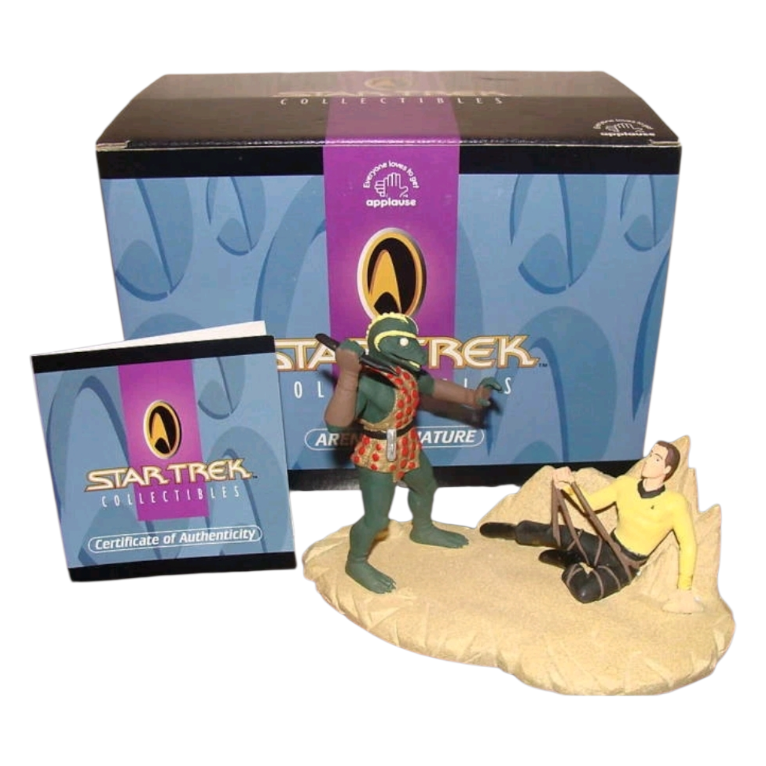 STAR TREK ARENA Captain Kirk Y El Gorn año 1996 Applause Vintage Figur ...